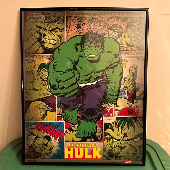 Marvel | Art | Marvel The Incredible Hulk Poster With Frame Nwot 6x2 ...